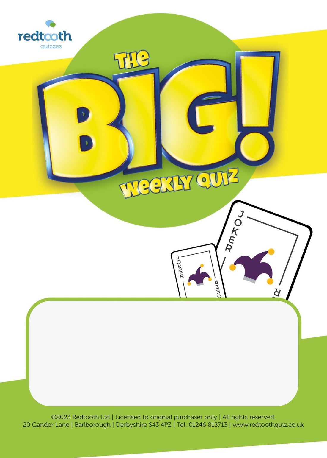 The Big Weekly Quiz - Social Media Pack – Redtooth Quiz